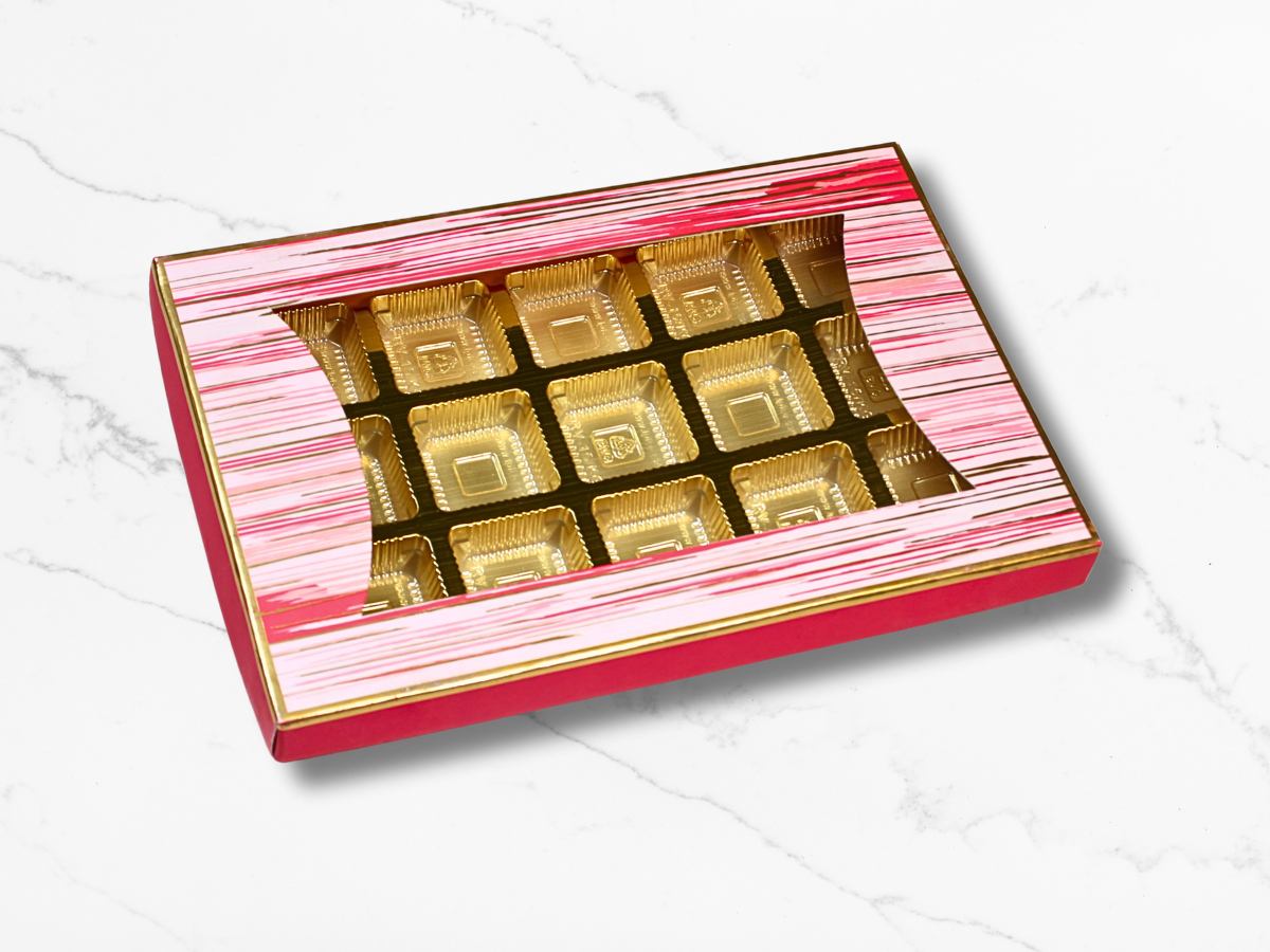 Canvas Pink Chocolate Box (Window) 15 pcs – HCBoxxes